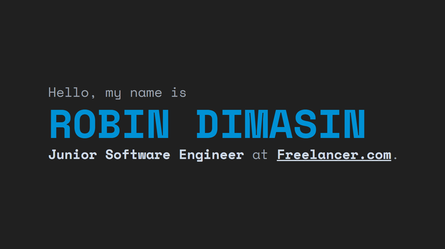 Robin Dimasin | Junior Software Engineer